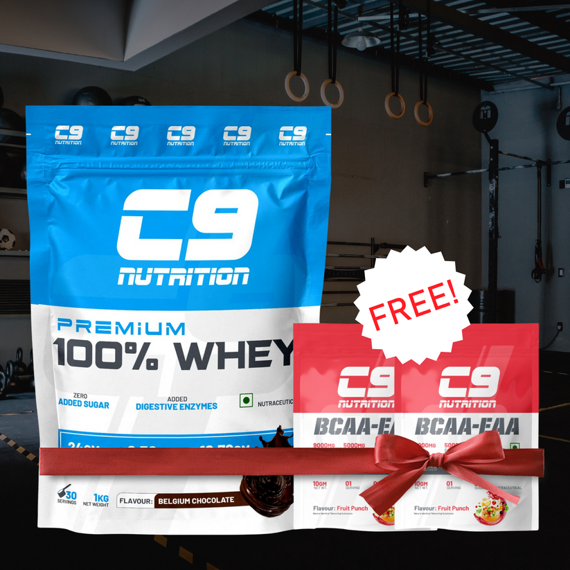 C9 Nutrition 100% Whey Protein | 24g Protein | 6.50g BCAA | Gluten-Free