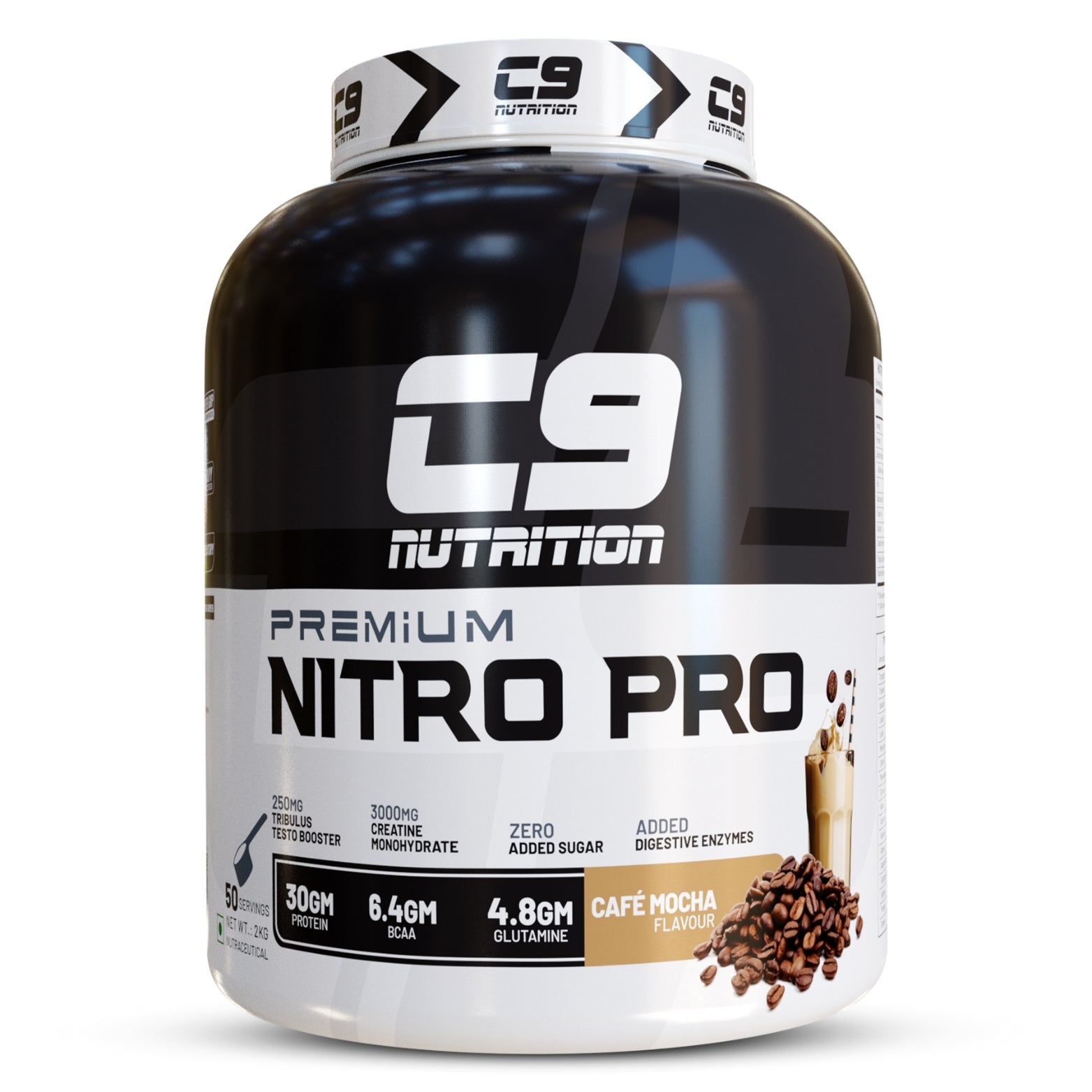 Nitro Pro L-Glutamine Whey Protein | 2kg | 30g Protein | BCAAs & Glutamine – C9nutrition
